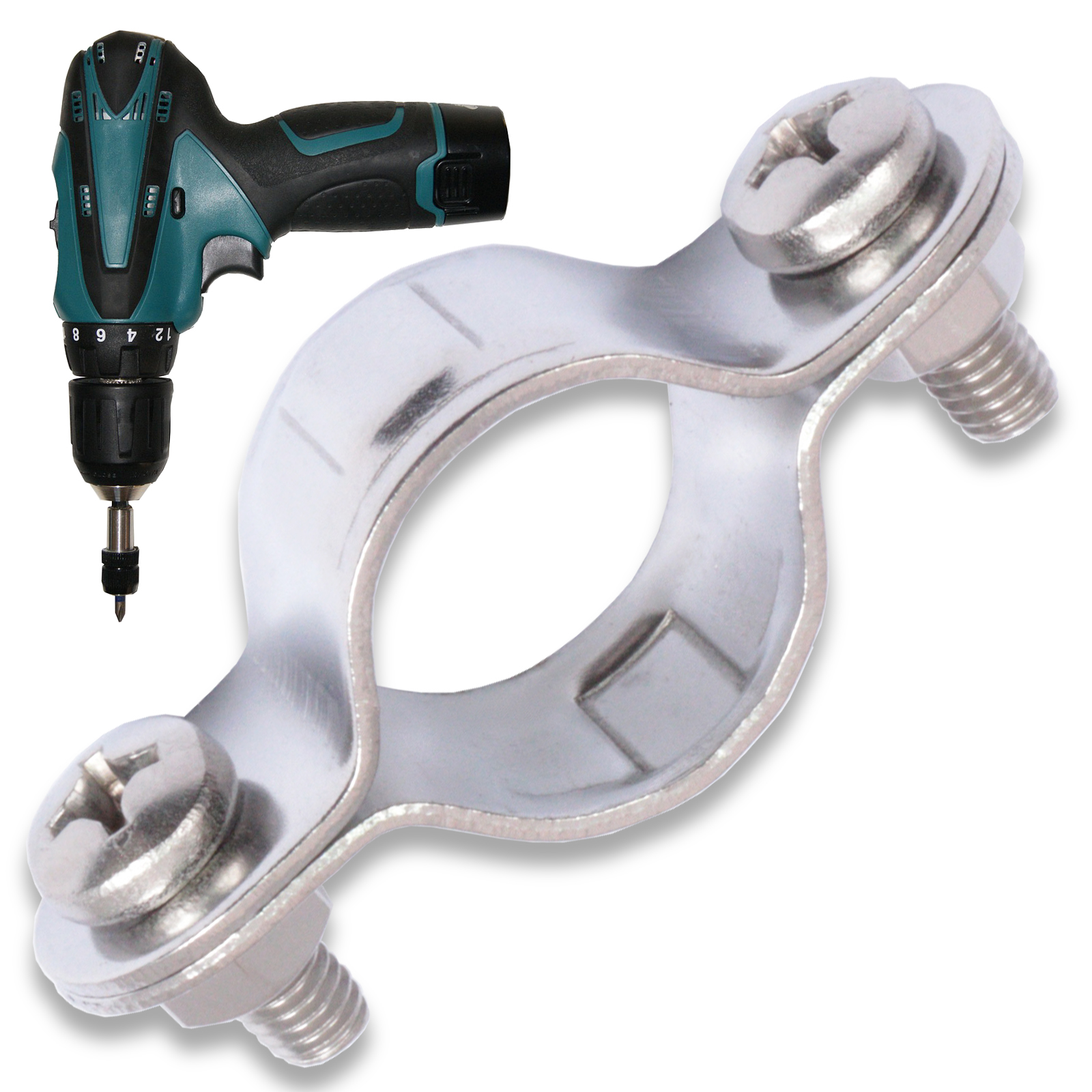 Rohrschellen U-Schelle Bügelschelle Doppelt m. Wirbel Single fest ...