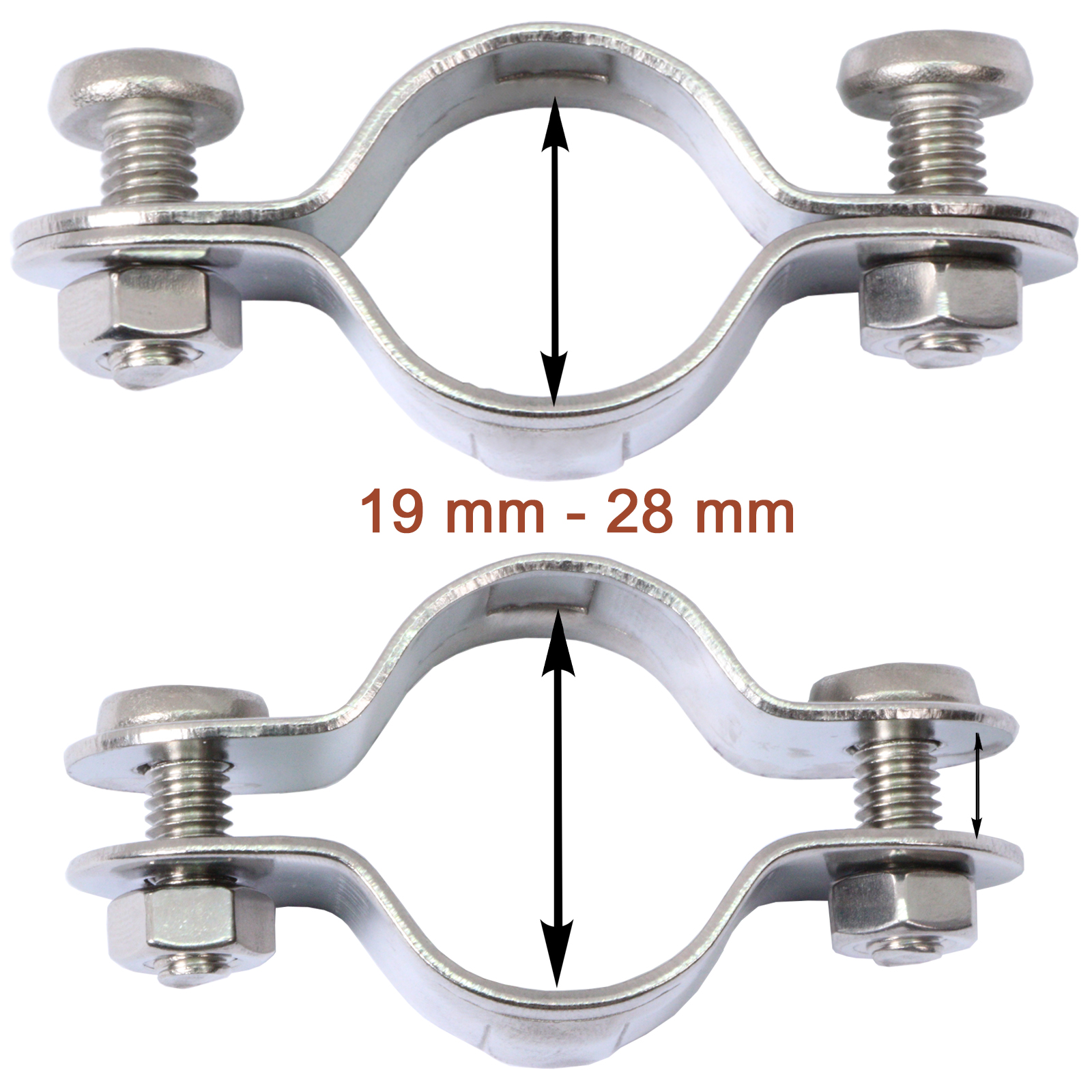 Rohrschellen U-Schelle Bügelschelle Doppelt Wirbel Single fest ...